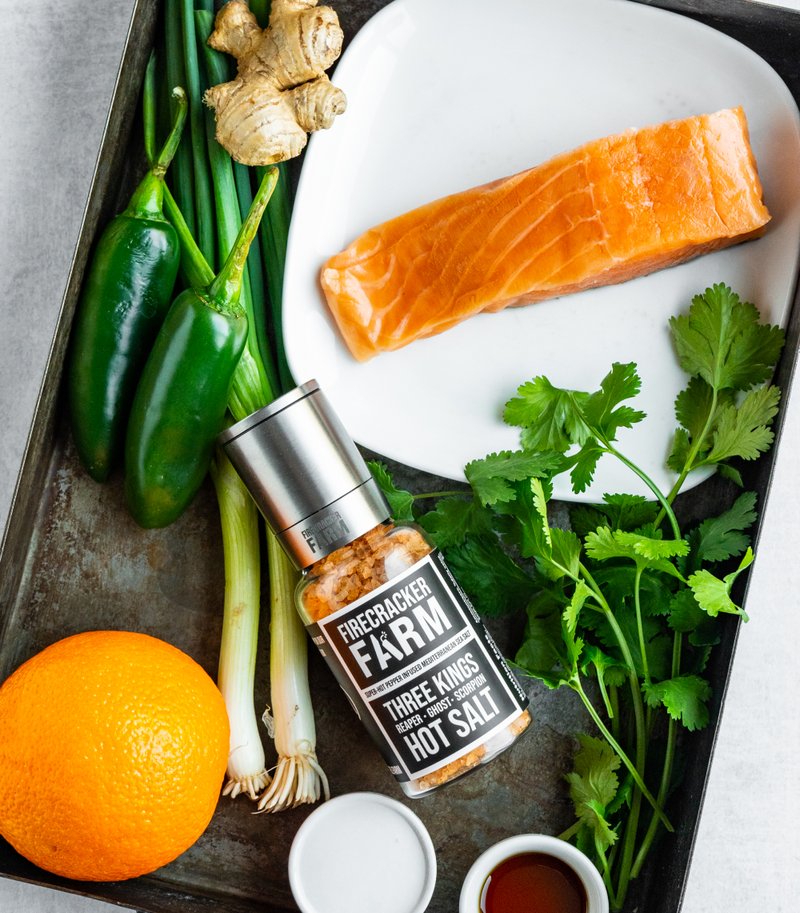 Orange and Coconut Salmon Sashimi | Firecracker Farm